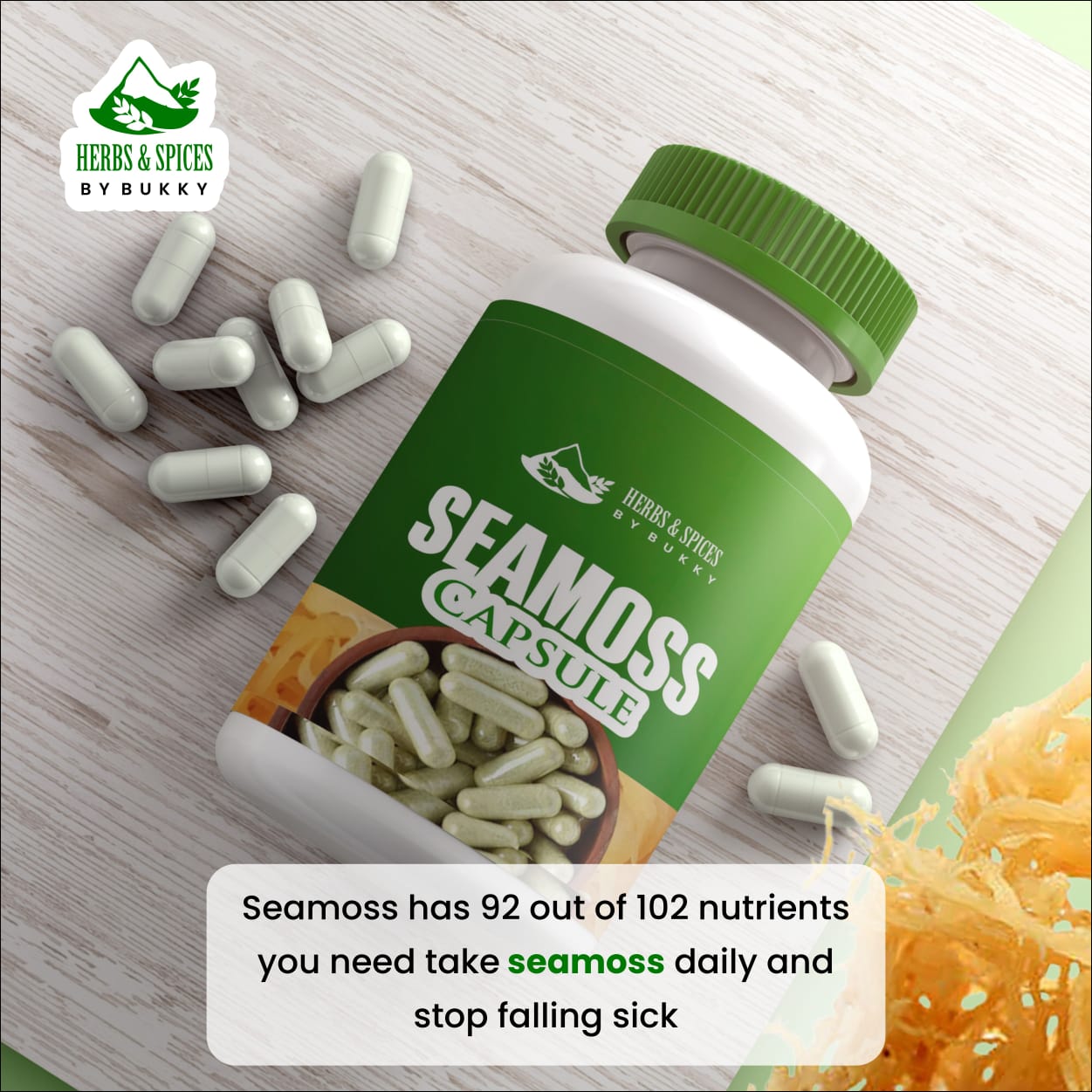 Seamoss Capsule (90 capsules) - Herbs And Spices By Bukky