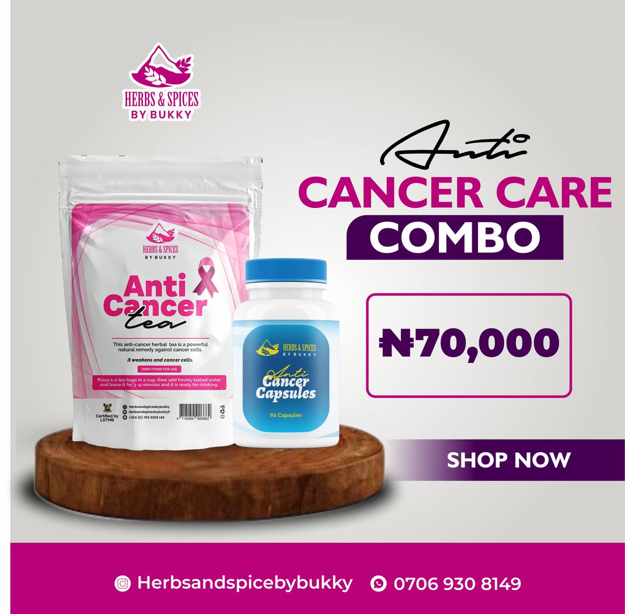 Anti Cancer Care Tea Combo - Herbs And Spices By Bukky Anti Cancer Care ...