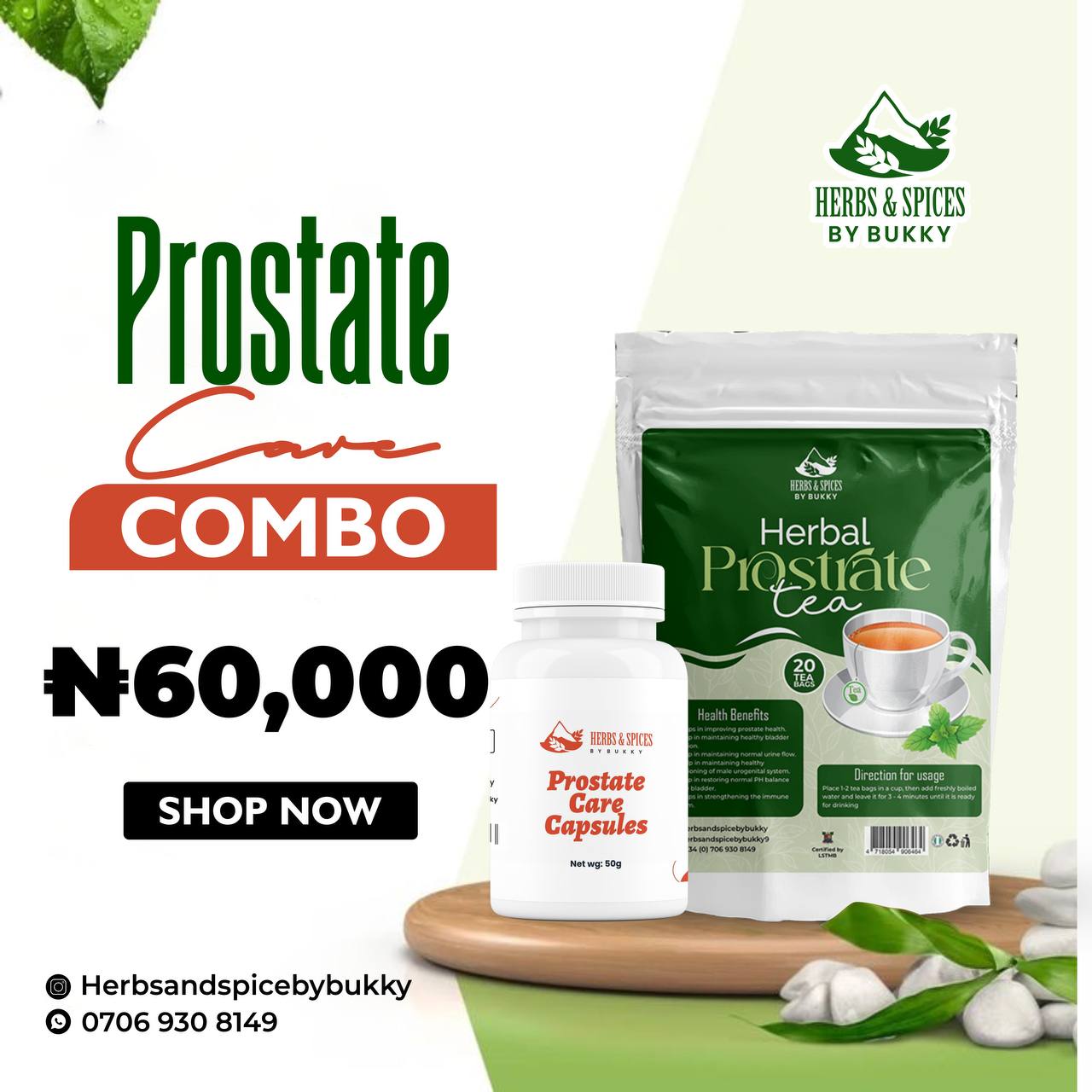 Herbal Prostrate Tea - Herbs And Spices By Bukky Herbal Prostrate Tea