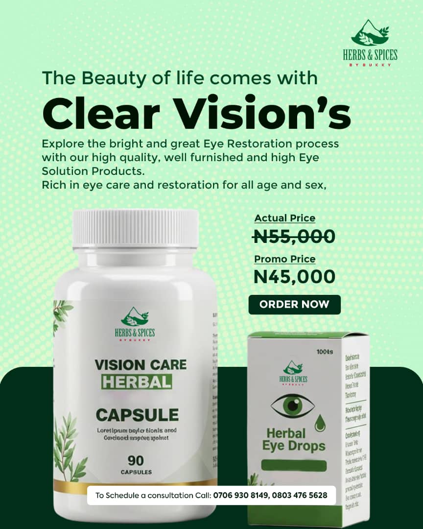 Clear Vision - Healthy Eyes - Herbs And Spices By Bukky